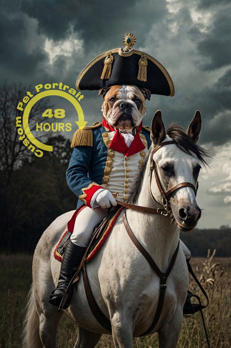 Personalized Napoleon Pet Portrait: Custom Digital Art (digital ...