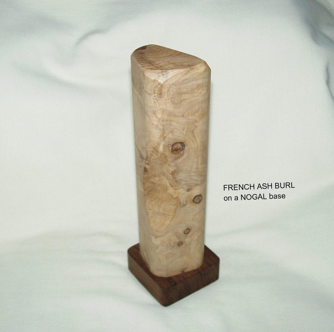 Wood Art Sculpture #101, Artisan Handcrafted, French Ash Burl and Nogal ...