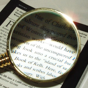 Magnifier Glass, 2 Power, Artisan Handcrafted Handle in Figured ...