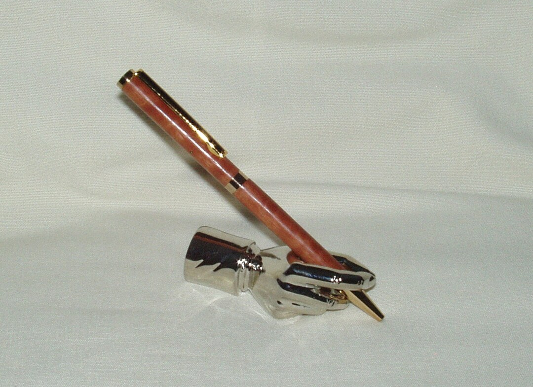 Handcrafted Slimline Pen: Australian Red Gum, 24kt Gold Finish - Etsy
