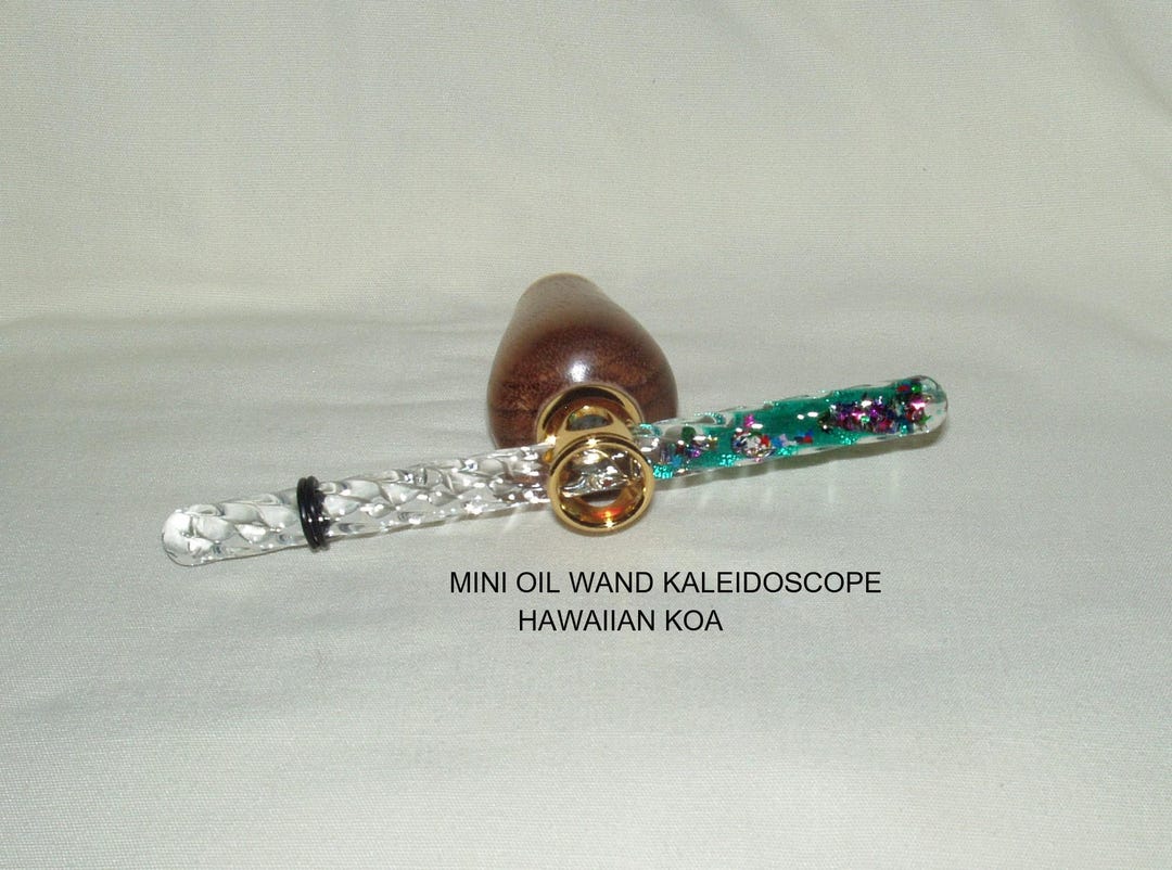 Kaleidoscope, Mini Oil Wand, Artisan Handcrafted, Hawaiian Koa, Gold ...