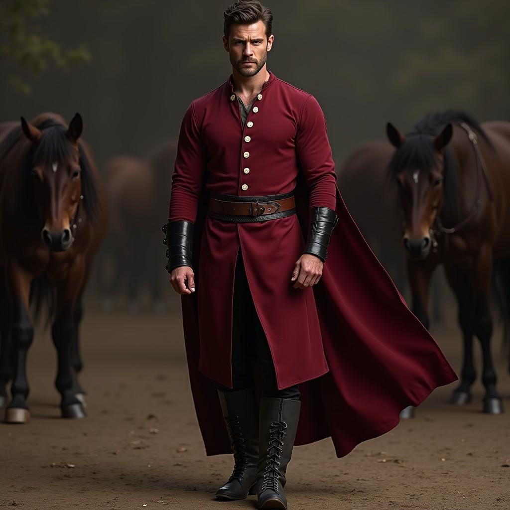 Medieval Warrior Coat | Renaissance Knight Tunic With Cape | Long ...