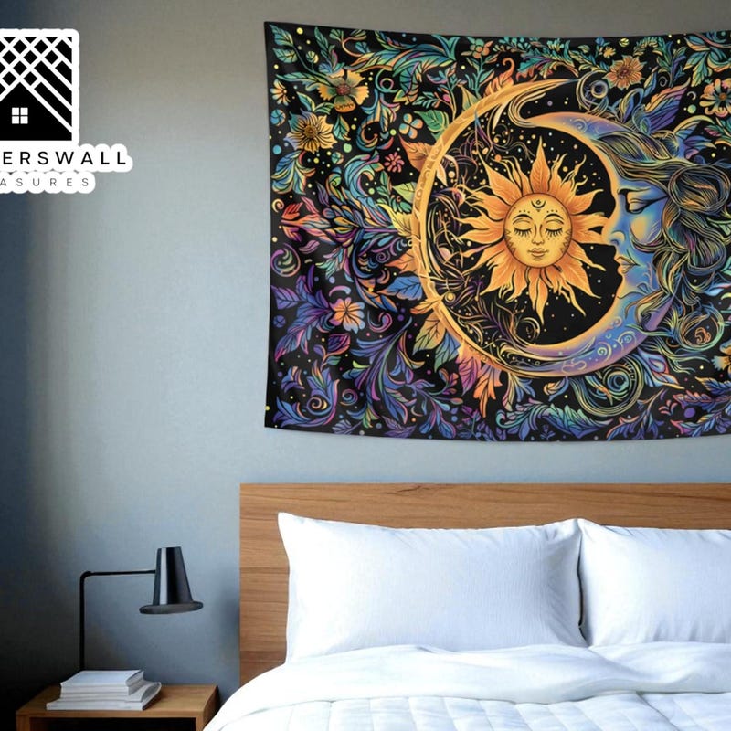 Sun and Moon Tapestry - Etsy