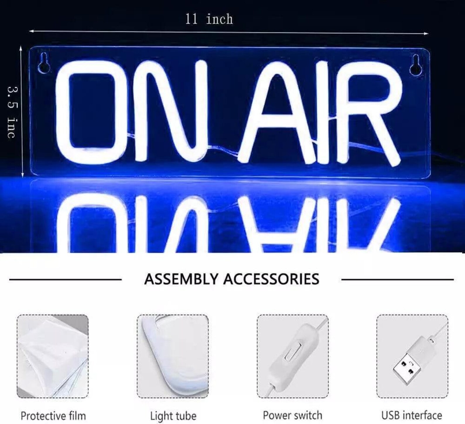 On Air Sign Live on Air LED Neon Sign Acrylic Wall Decor Gamer Room ...