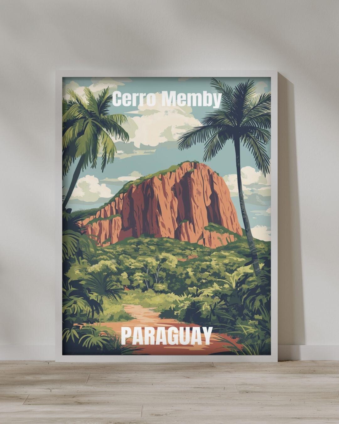 Paraguay Travel Poster, Digital Download Poster, Travel Poster, Cerro ...