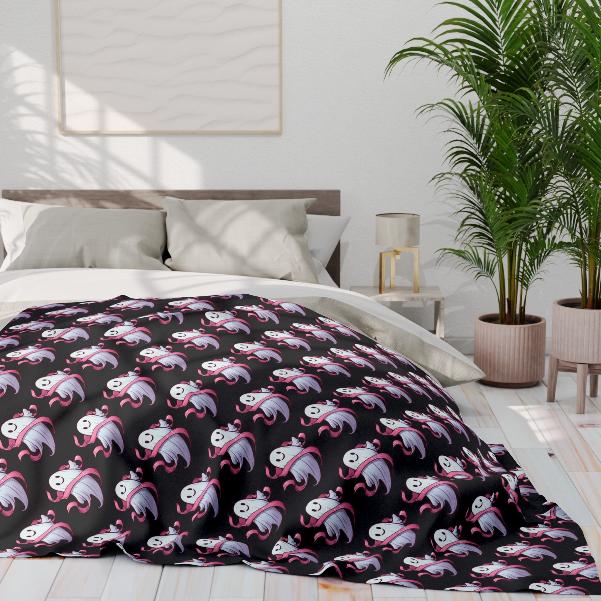 Ghost Print Halloween Blanket, Spooky Throw, Halloween Decor, Halloween ...