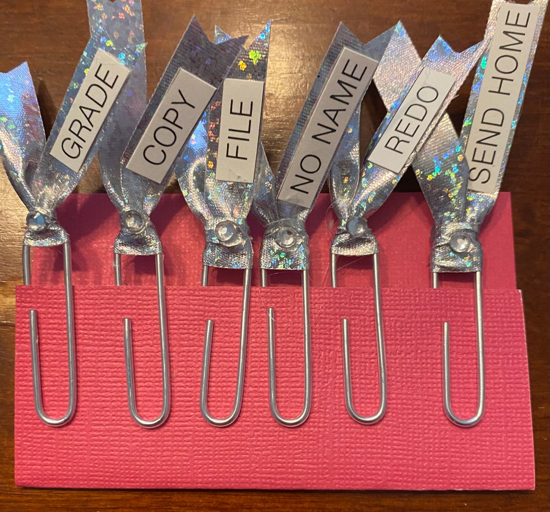 Teacher Paper Clips With Labels to Help Sort and Organize Papers - Etsy