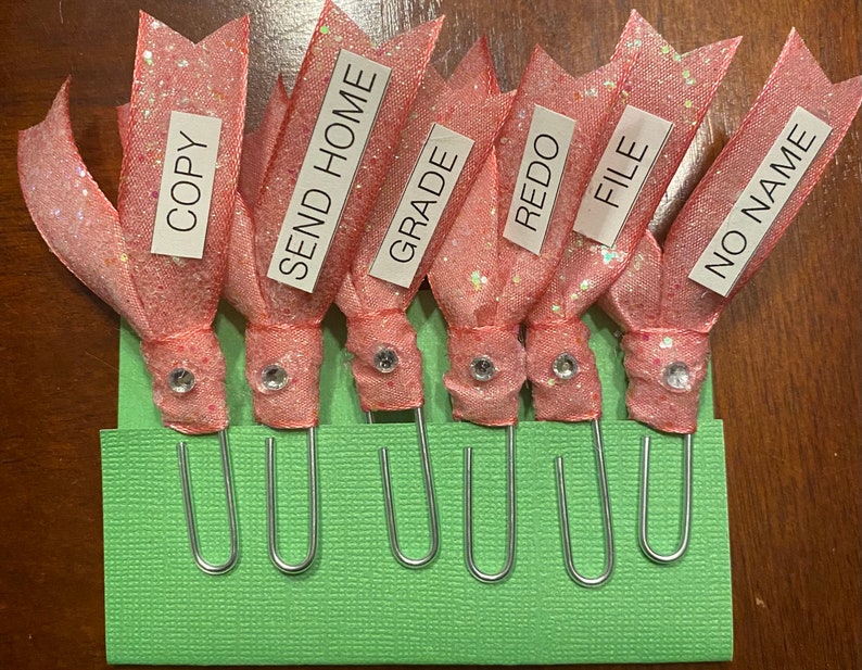 Teacher Paper Clips With Labels to Help Sort and Organize Papers - Etsy