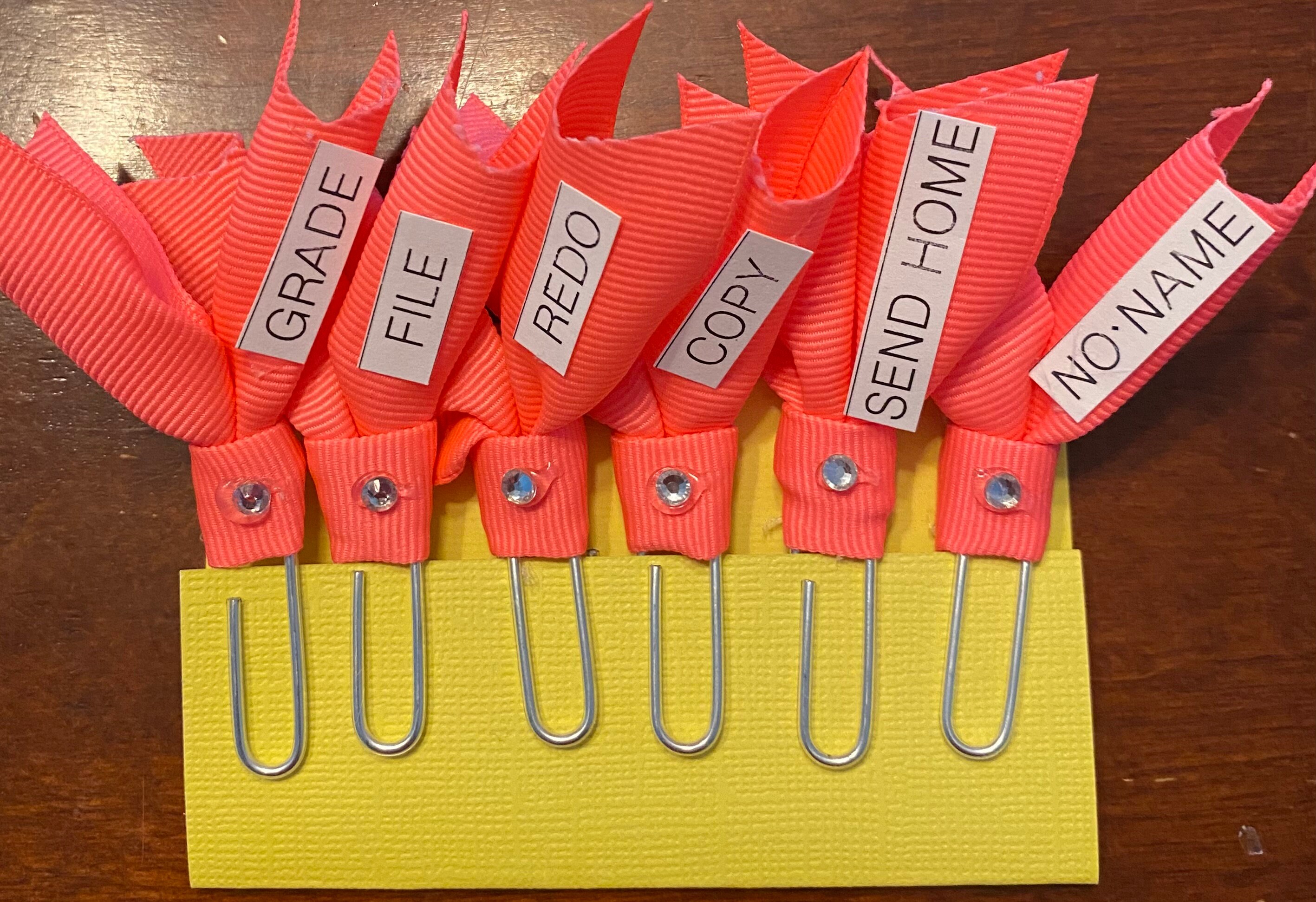 Teacher Paper Clips With Labels to Help Sort and Organize Papers - Etsy
