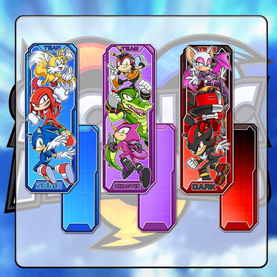 Sonic Heroes Bookmarks - Etsy