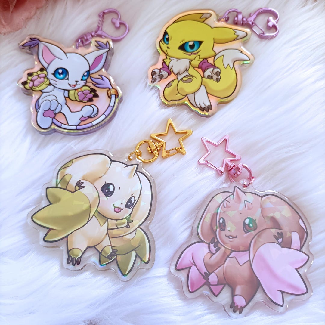 Digimon Charms Keychains - Etsy