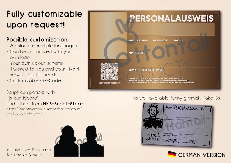 Fivem Custom Id-cards deutsche Version STANDARD - Etsy