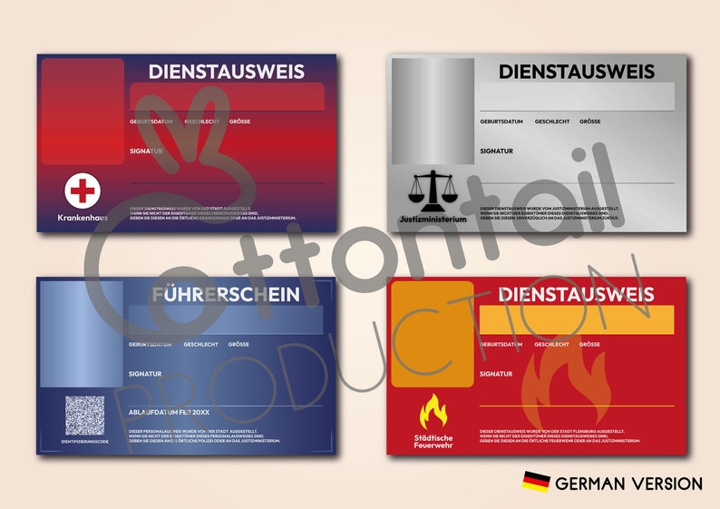 Fivem Custom Id-cards deutsche Version STANDARD - Etsy