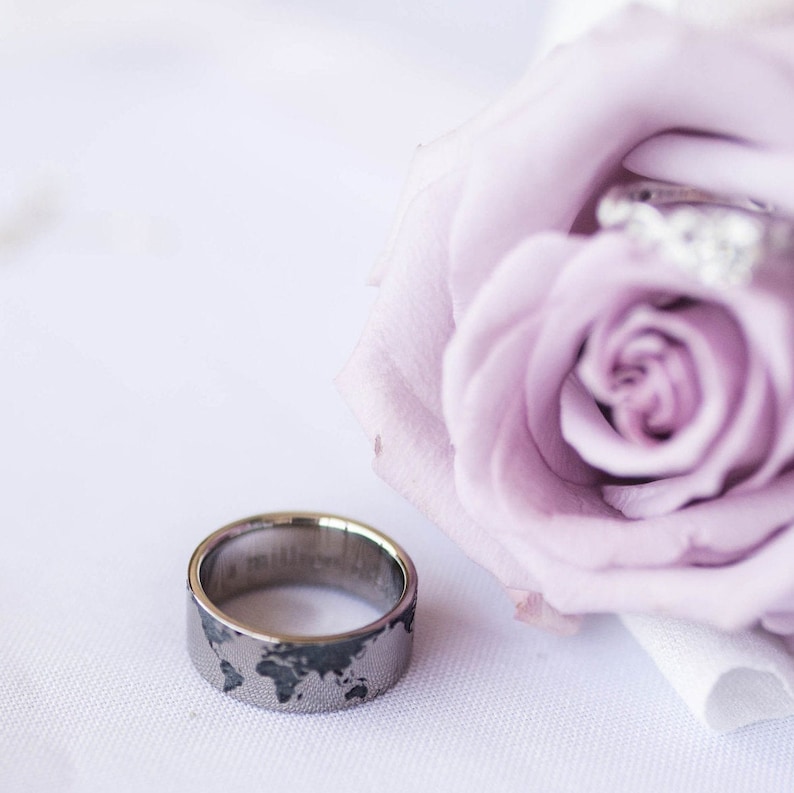 The World Laser Engraved Ring | Etsy