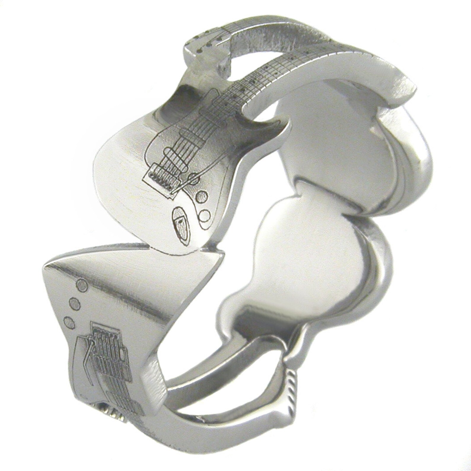 The Axes Titanium Guitar Ring - Etsy