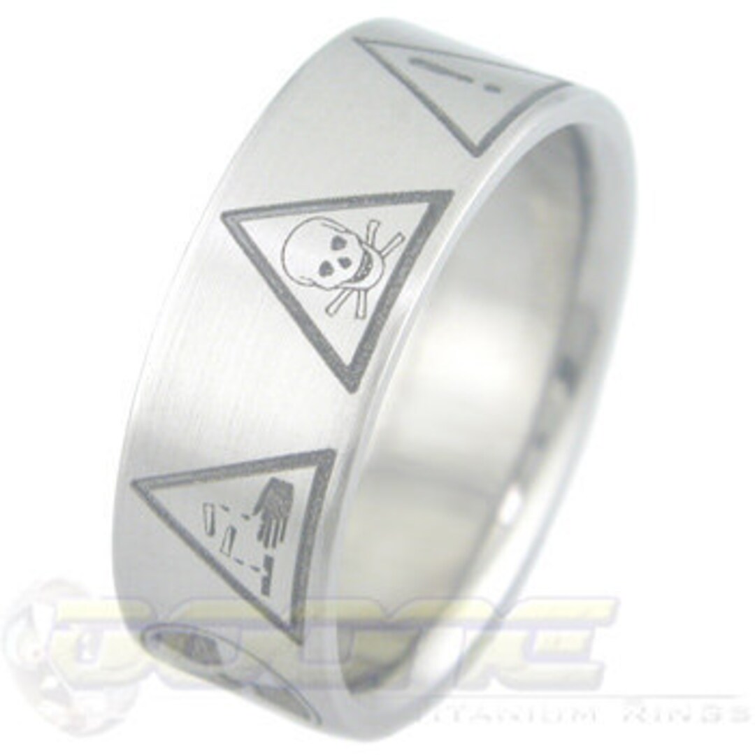 Laser Engraved Titanium Ring Dangerous - Etsy