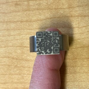 QR Code Titanium Ring - Etsy