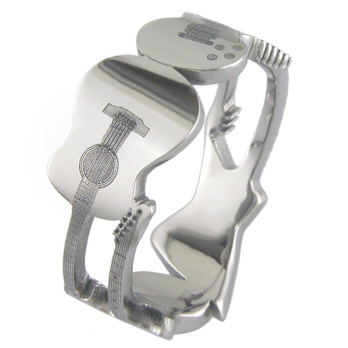 The Axes Titanium Guitar Ring - Etsy