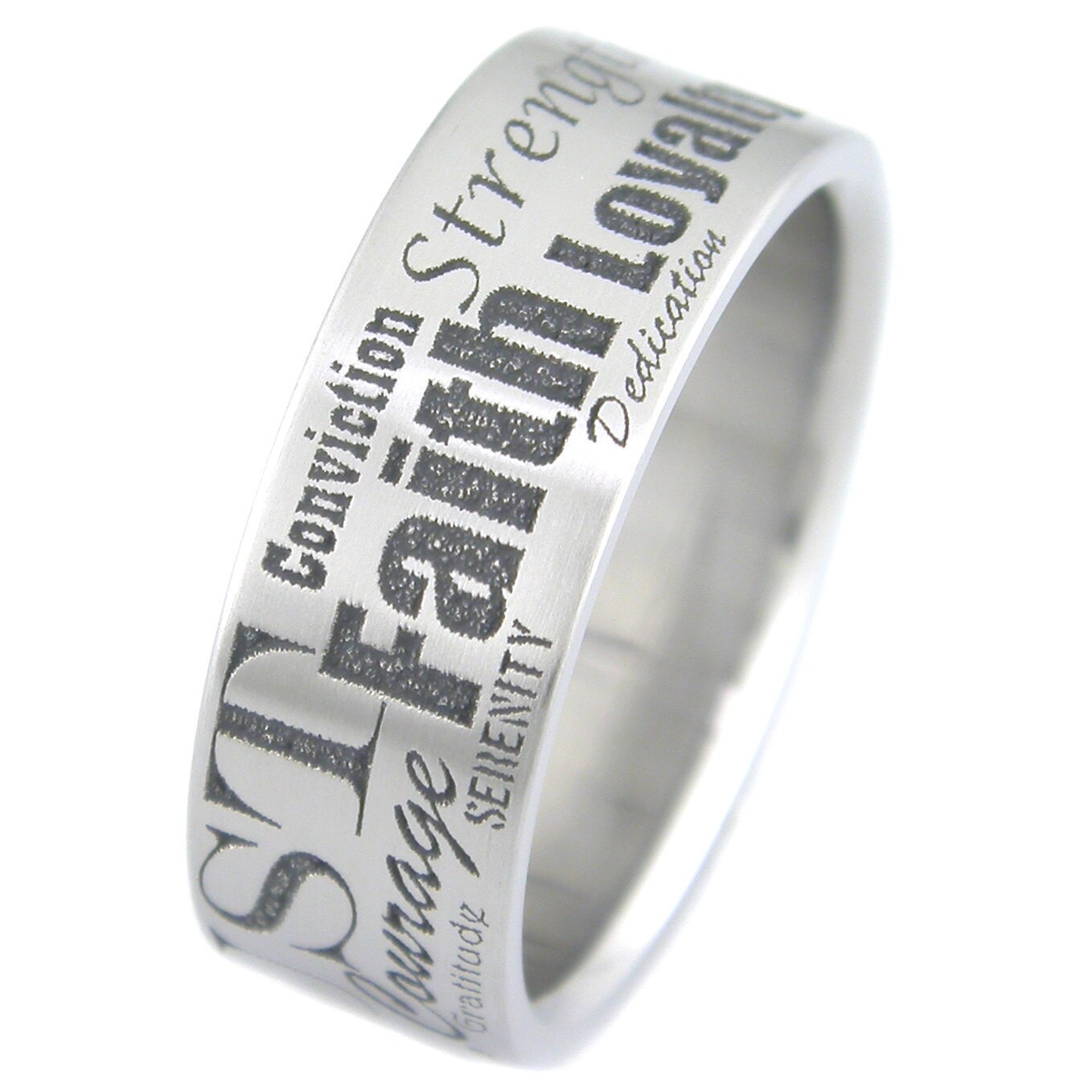 Words to Live by Titanium Ring - Etsy