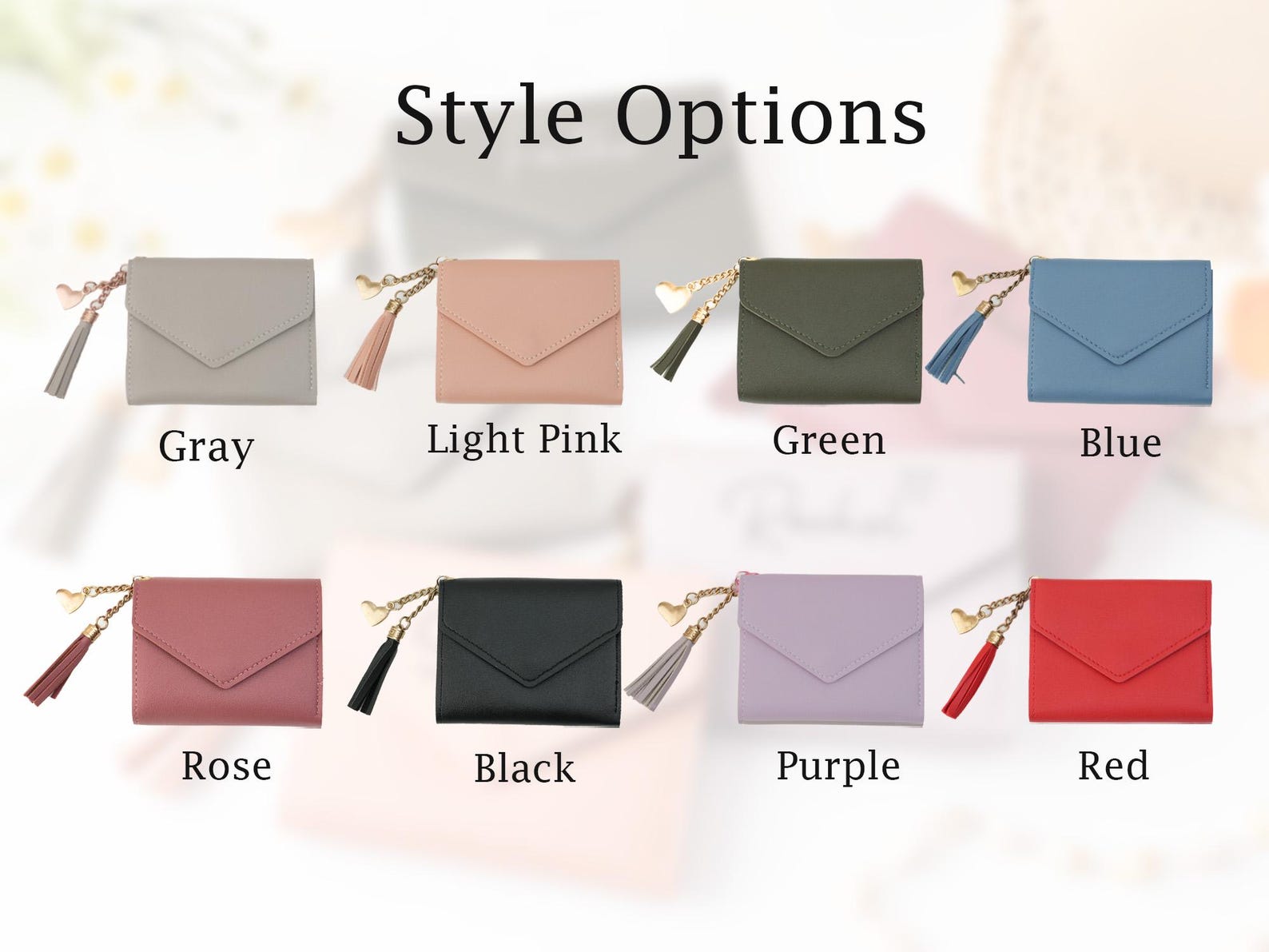 Personalized PU Leather Wallet With Tassel: Custom Name Purse, Gifts ...