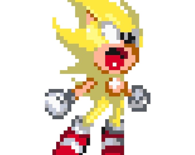 Super Sonic Activation From Sonic the Hedgehog 3 Cross Stitch Pattern ...
