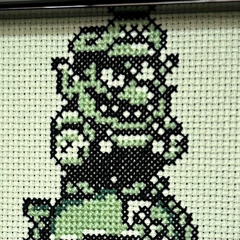 Wario From Wario Land Title Screen From Gameboy in Cross Stitch - Etsy