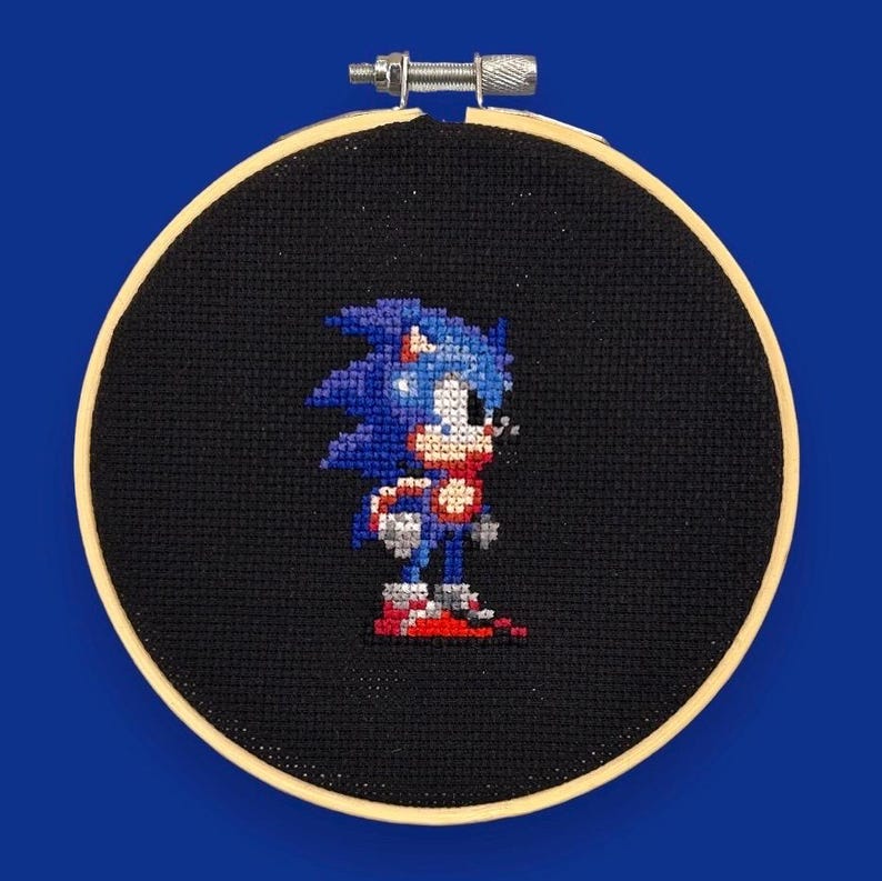 Sonic From Sonic the Hedgehog 2 Cross Stitch Pattern PDF Instant Digital Download - Etsy