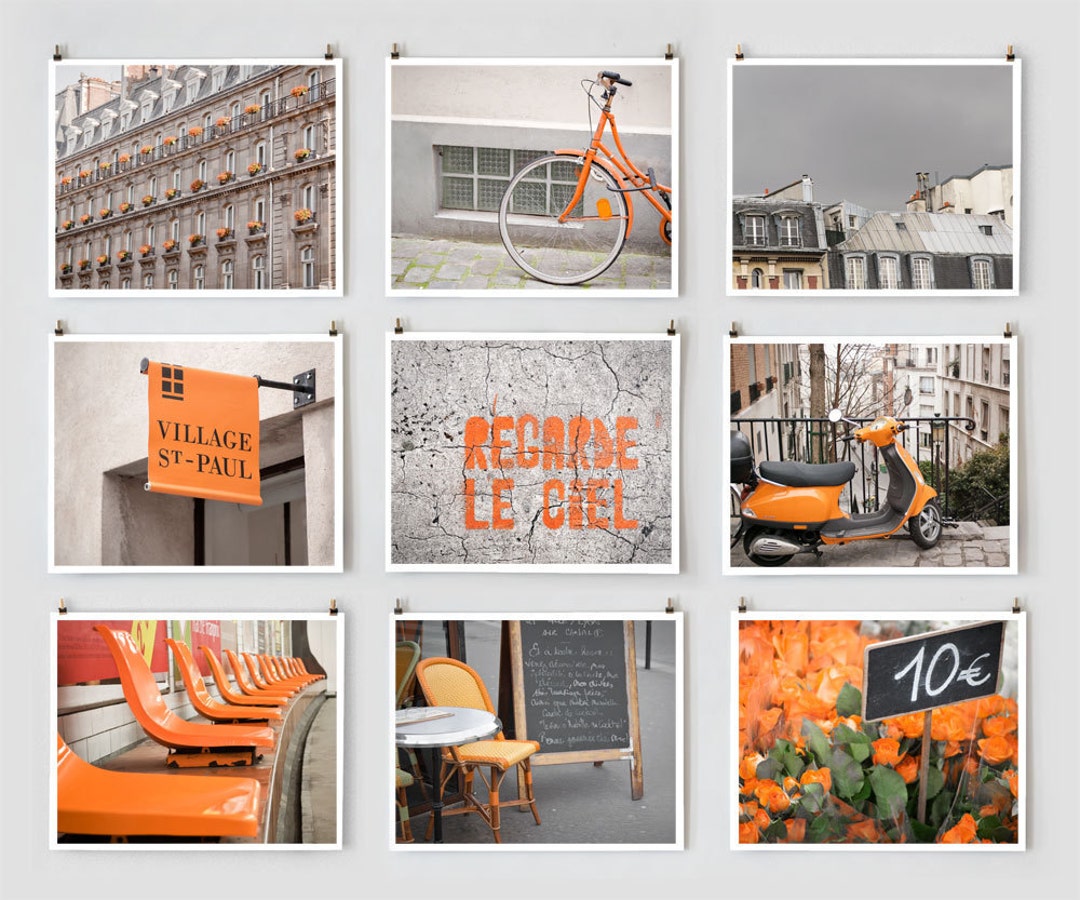 Fine Art Photography, Paris Gallery Wall Art, Orange Paris Photography ...