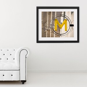 Paris Photography, “yellow Metro” Paris Print Extra Large Wall Art ...