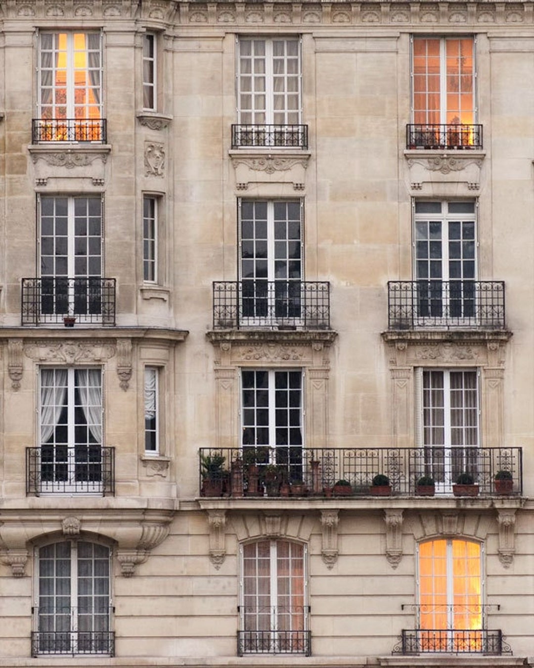 Paris Photography, Sunset Windows Paris Print Extra Large Wall Art ...