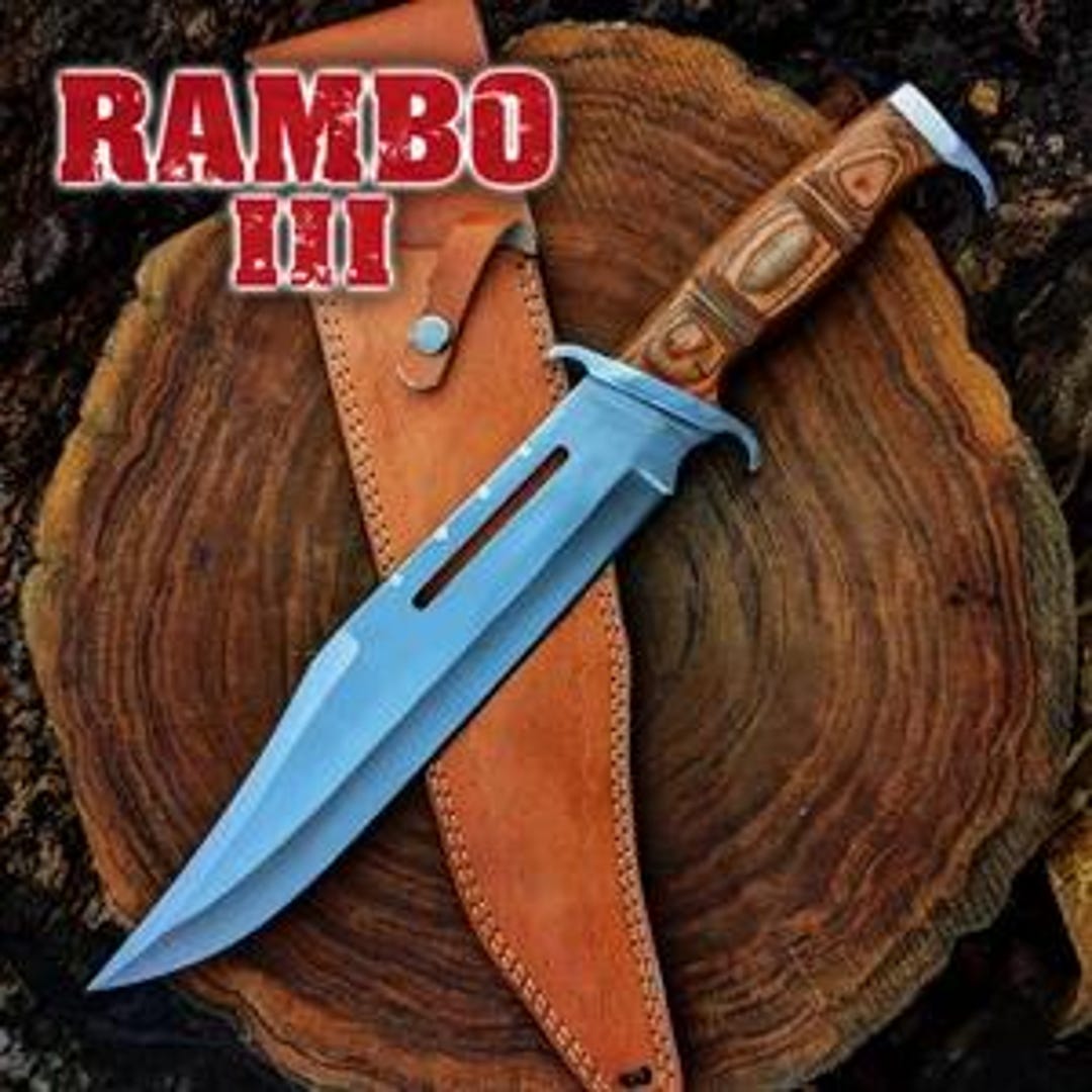 Rambo 3 Knife Replica Rambo Movie Hunting Survival Bowie Knife Fixed ...