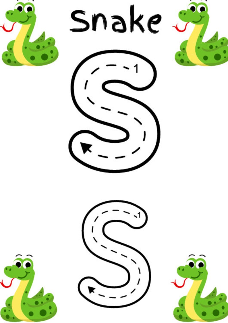 Alphabet Tracing Book A-Z Printable | Learn to Write Letters With Words ...