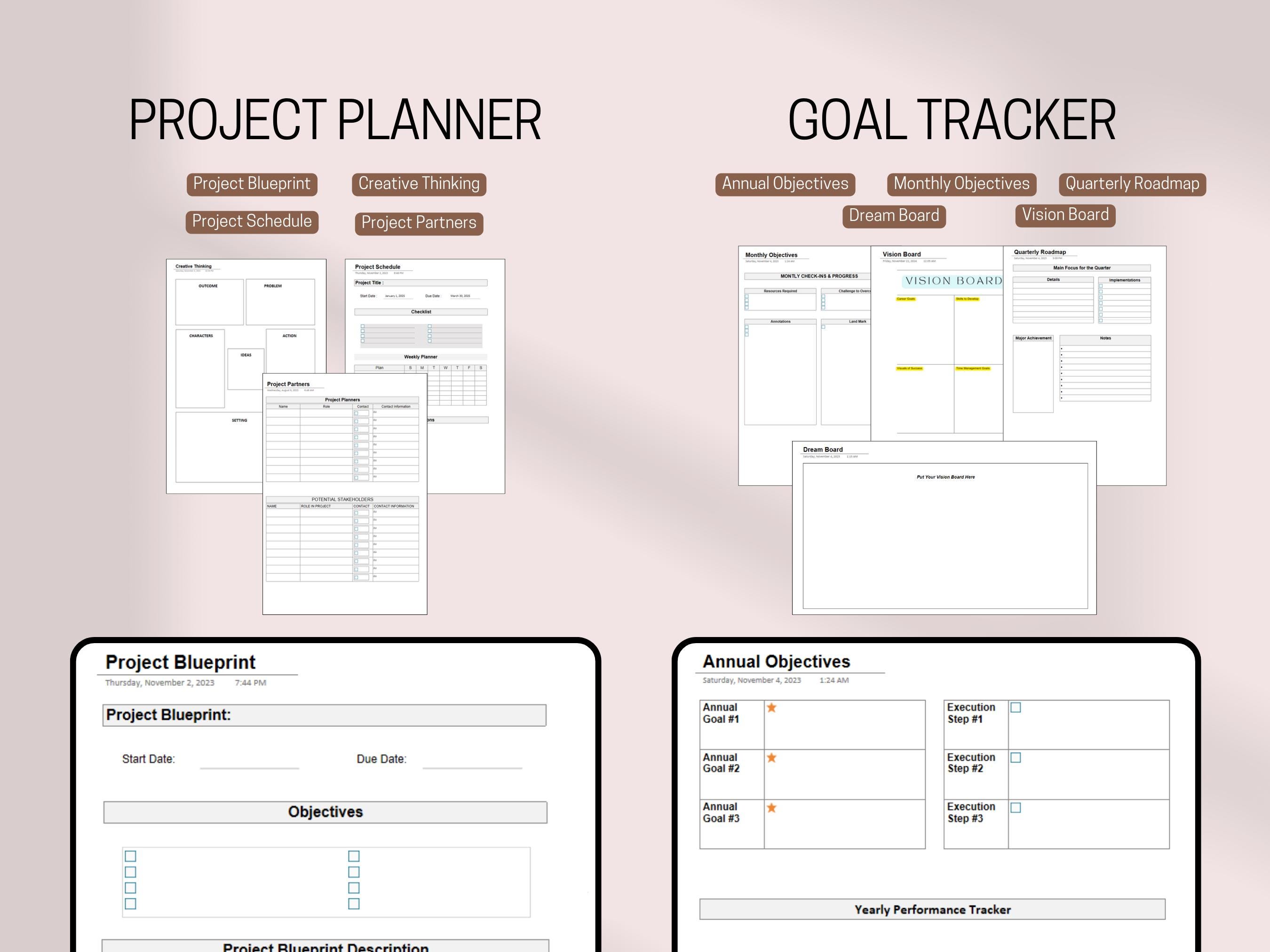 One Note Planner 2025 Professional | One Note Template for Project ...
