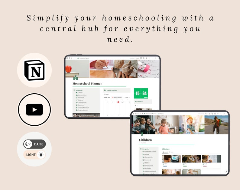 Homeschool Planner NOTION TEMPLATE | Digital Homeschooling Planner for ...