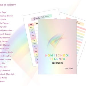 Homeschool Planner Printable | Teacher Planner Homeschool 2024 2025 ...