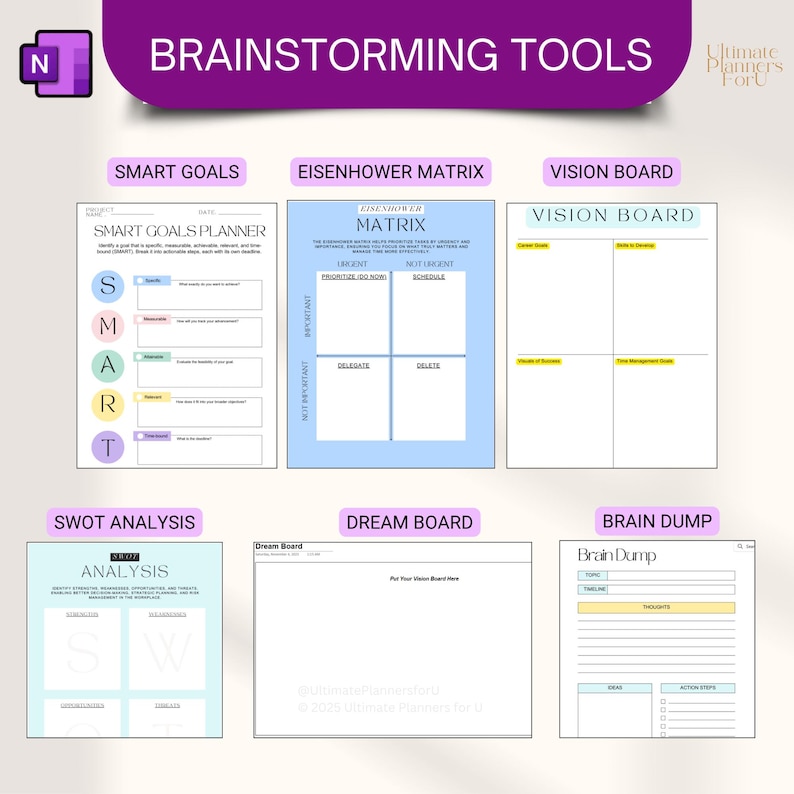 One Note Planner 2026 Professional | One Note Template for Project ...