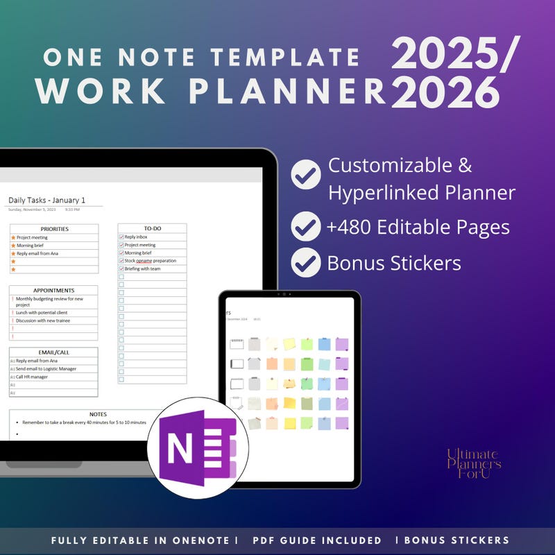 Onenote Templates - Etsy