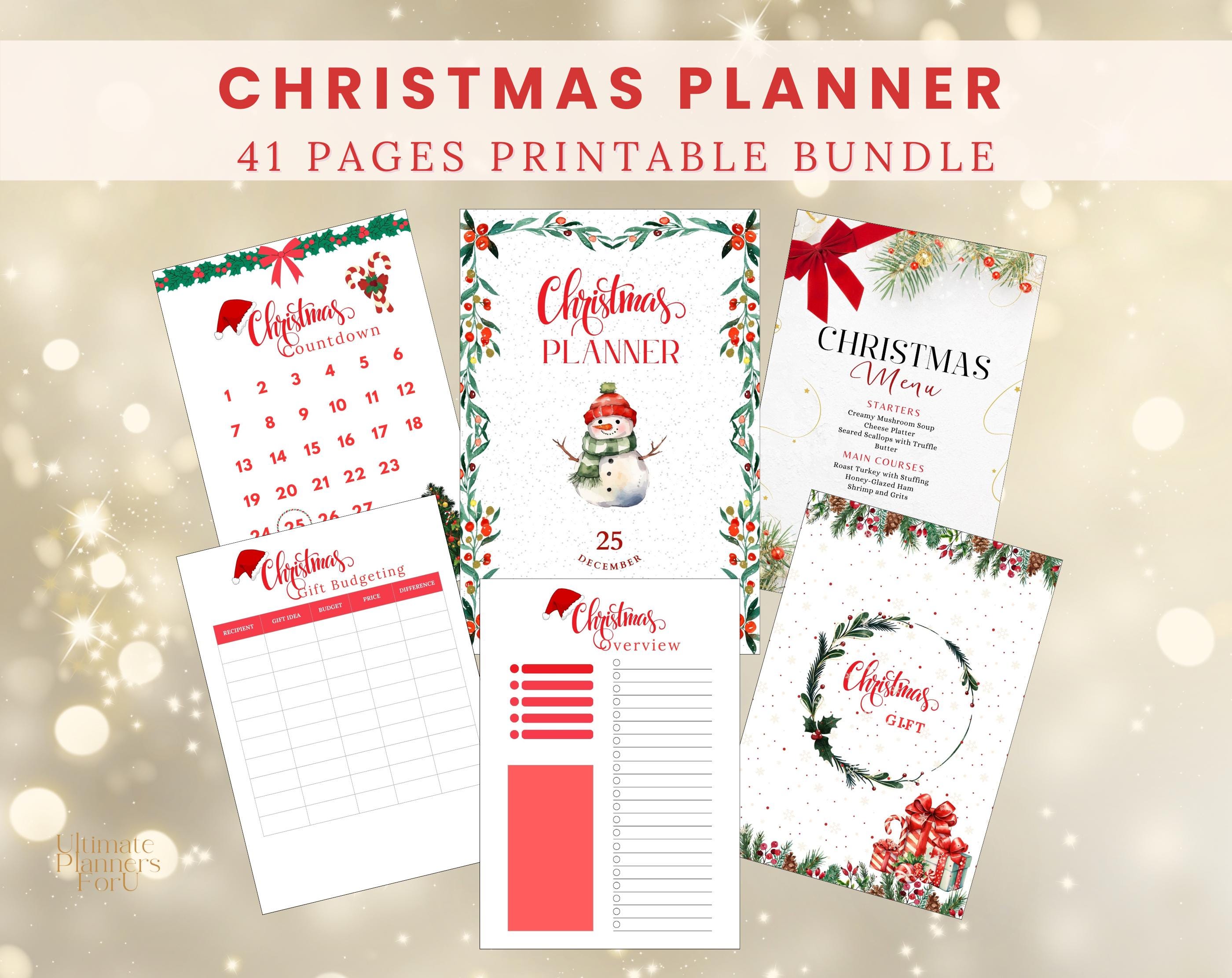 Christmas Planner Printable | Printable Christmas Wish List | Holiday ...