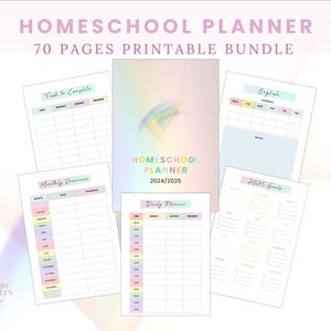 Homeschool Planner Printable | Teacher Planner Homeschool 2024 2025 ...