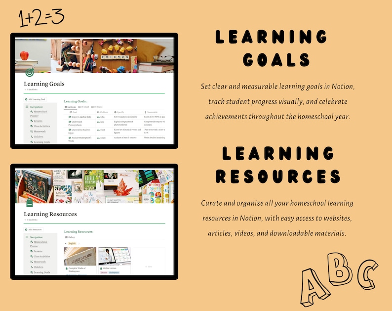 Homeschool Planner NOTION TEMPLATE | Digital Homeschooling Planner for ...