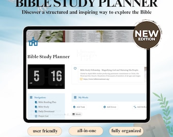 Christian Notion Template, Faith Notion Template, Notion Bible Study ...