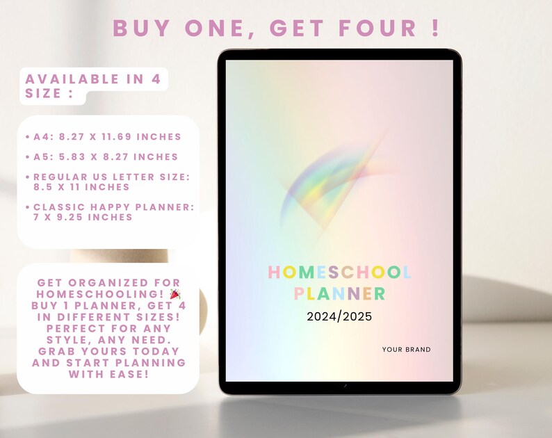 Homeschool Planner Printable | Teacher Planner Homeschool 2024 2025 ...