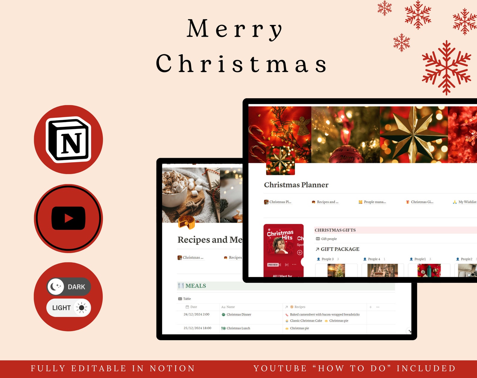 Notion Christmas Planner Notion Template Notion Dashboard Notion ...