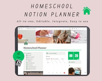 Homeschool Planner NOTION TEMPLATE | Digital Homeschooling Planner for ...