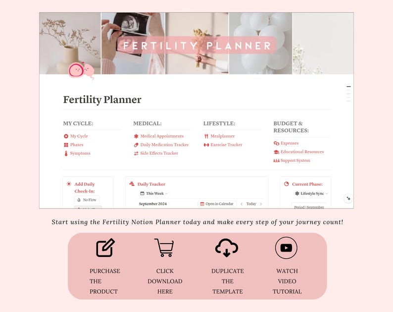 Notion Fertility Planner - Tracker | Notion Period Tracker Template ...