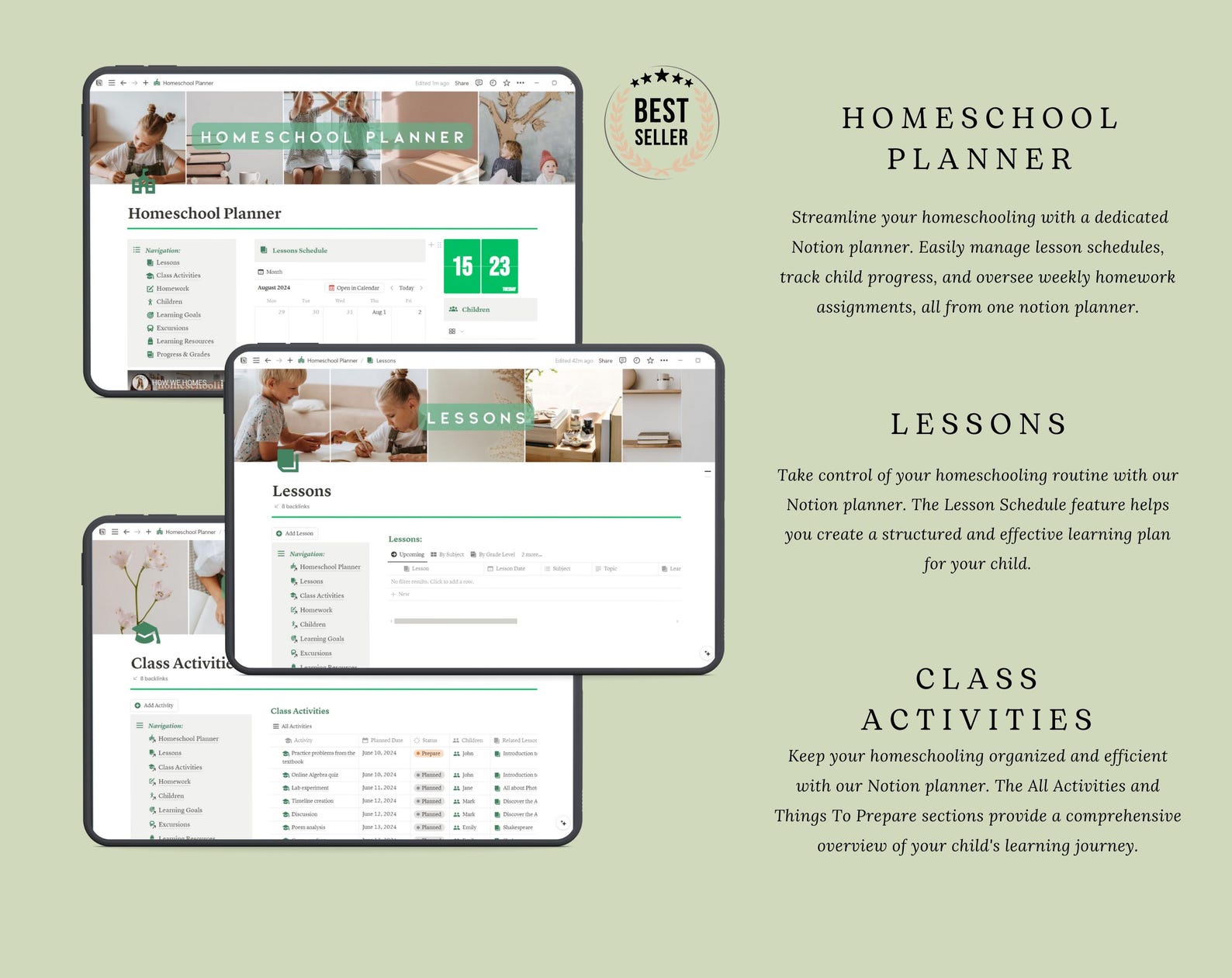Homeschool Planner NOTION TEMPLATE | Digital Homeschooling Planner for ...