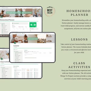 Homeschool Planner NOTION TEMPLATE | Digital Homeschooling Planner for ...