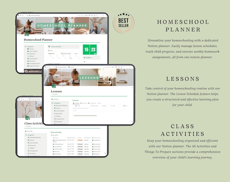 Homeschool Planner NOTION TEMPLATE | Digital Homeschooling Planner for ...
