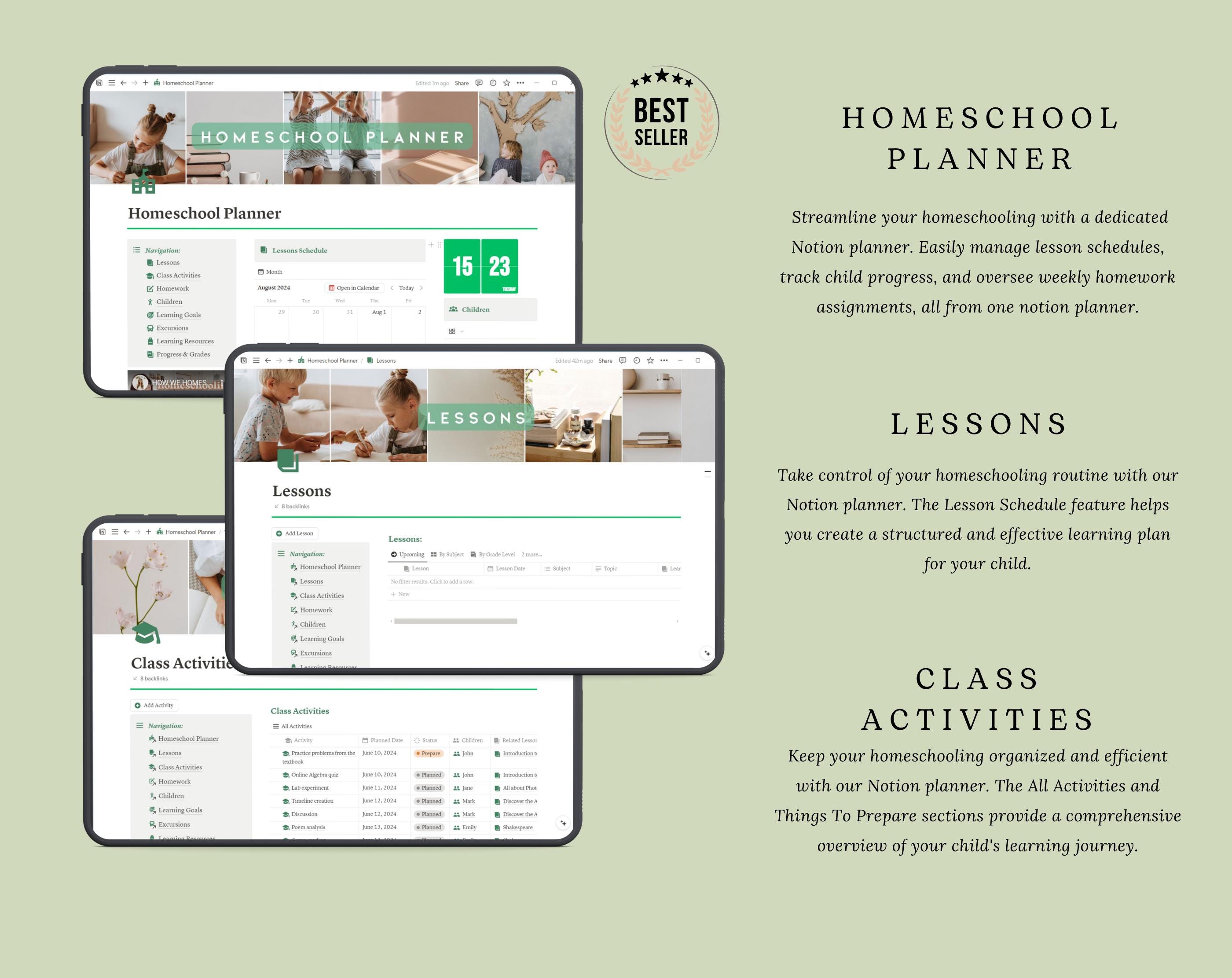 Homeschool Planner NOTION TEMPLATE | Digital Homeschooling Planner for ...
