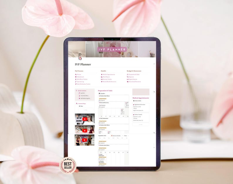 IVF Planner Notion Template | IVF Tracker | IVF Journal | Pregnancy ...
